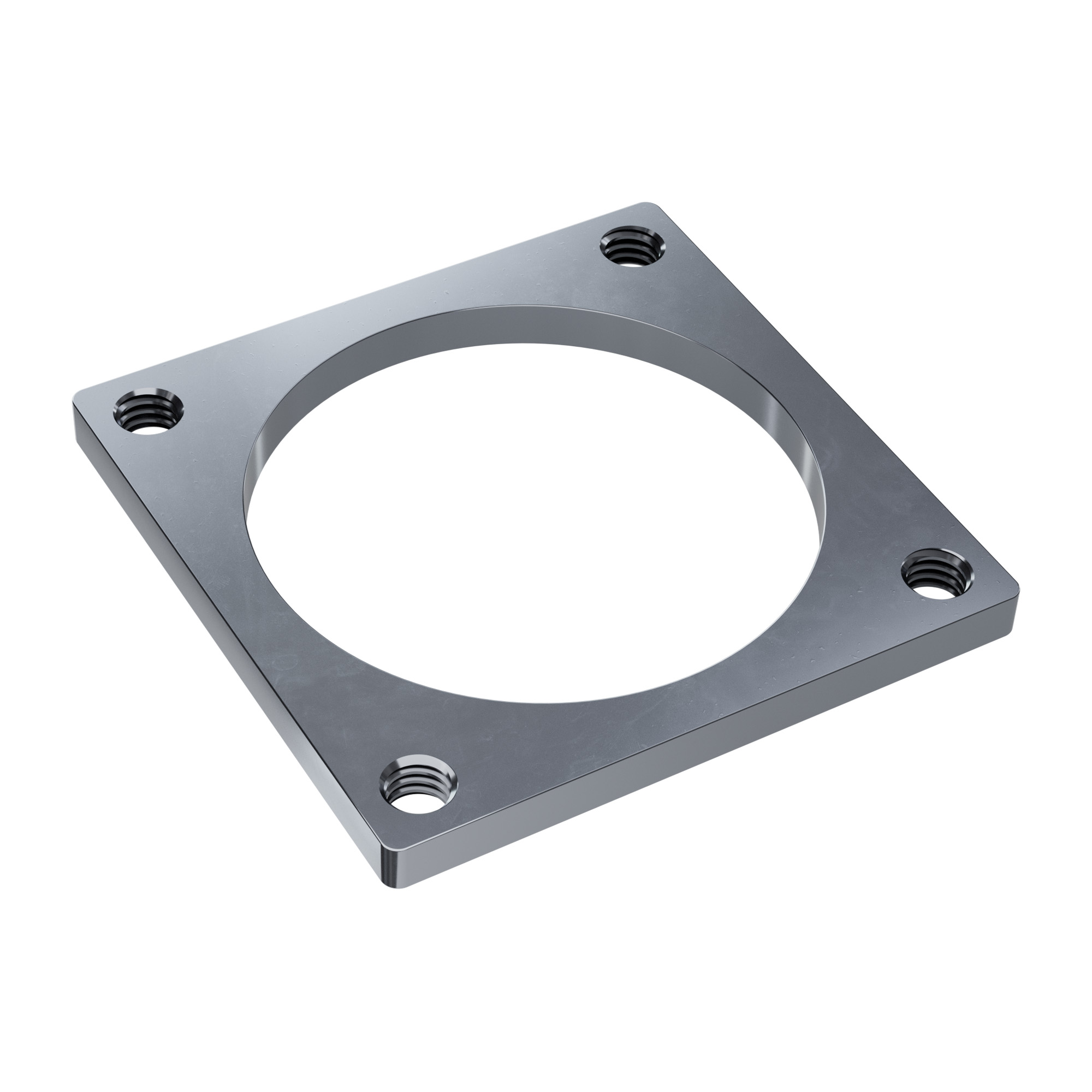 32mm Square Pattern Steel Threaded Plate - 2 Pack - ServoCity