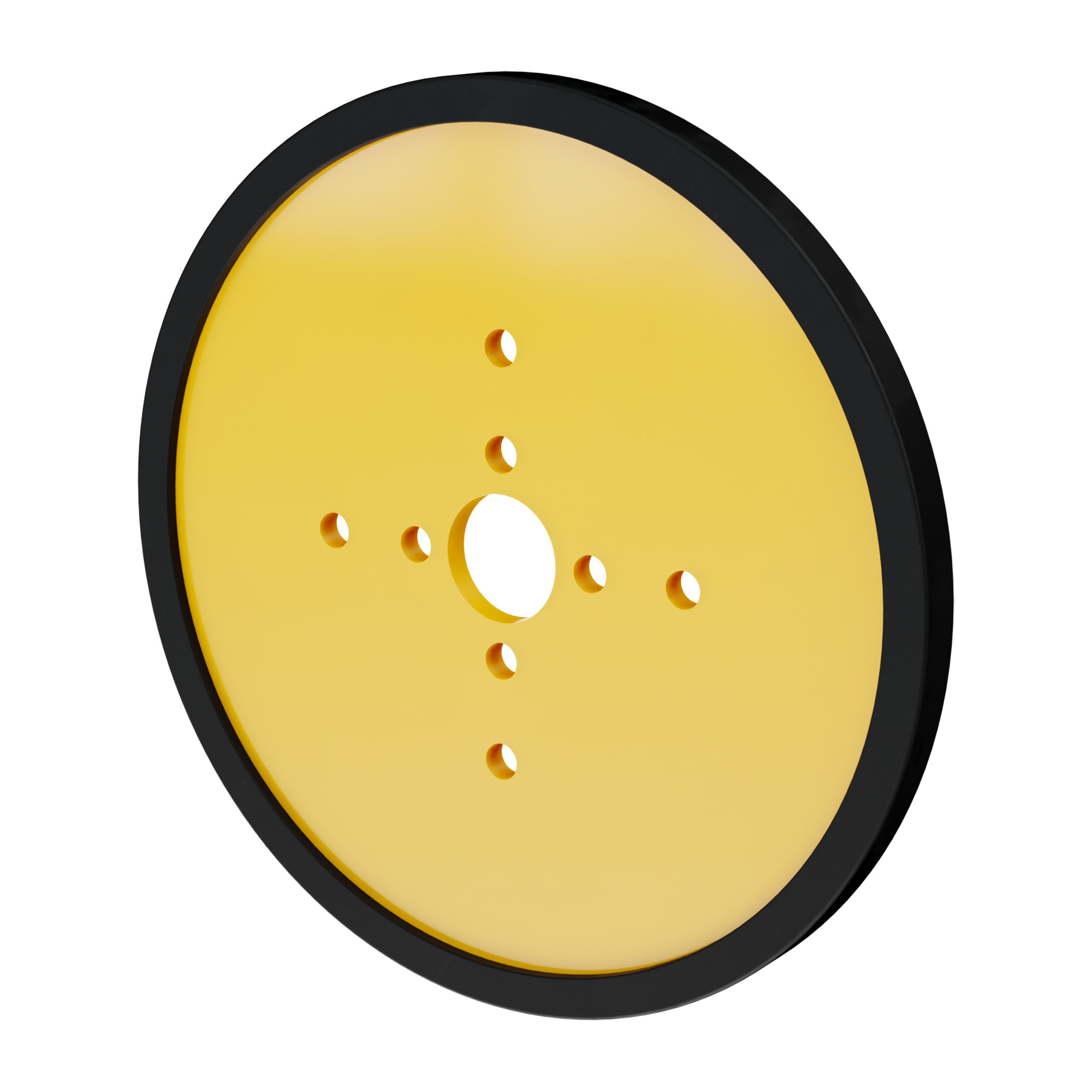 4" Acrylic Disc Wheel (Yellow) - 2 Pack - ServoCity