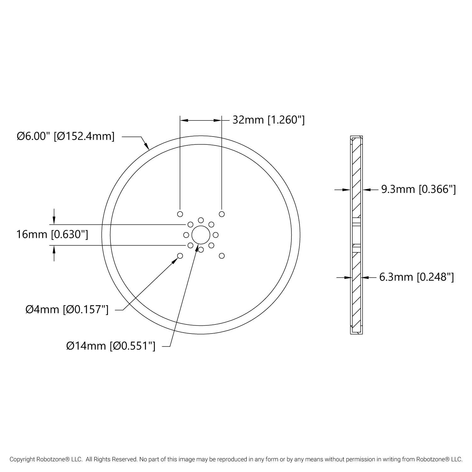 6" ABS Disc Wheel - ServoCity