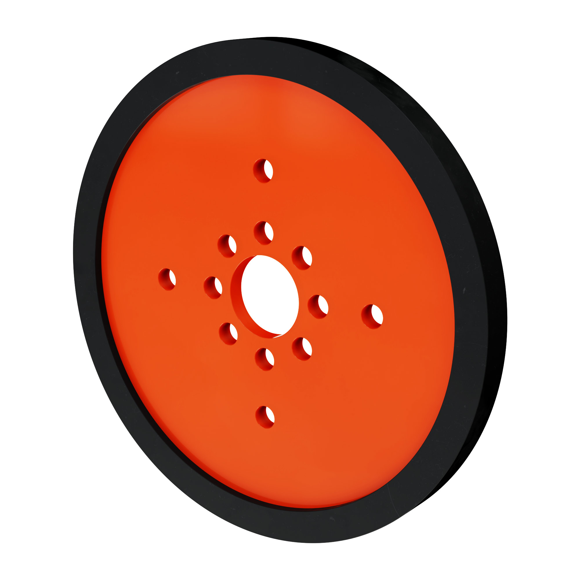 3" Orange Acrylic Disc Wheel - 2 Pack - ServoCity