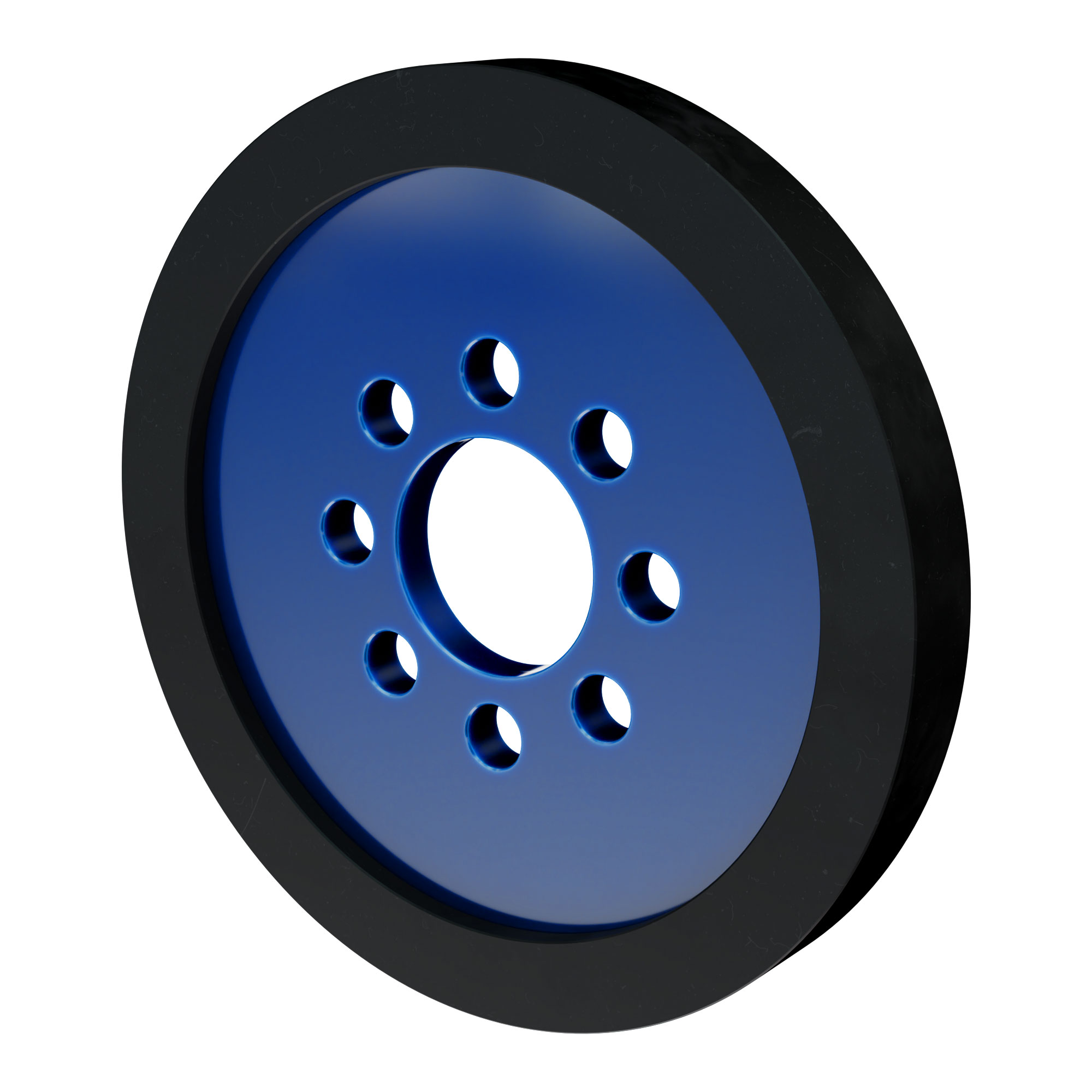 2" Blue Acrylic Disc Wheel - 2 Pack - ServoCity
