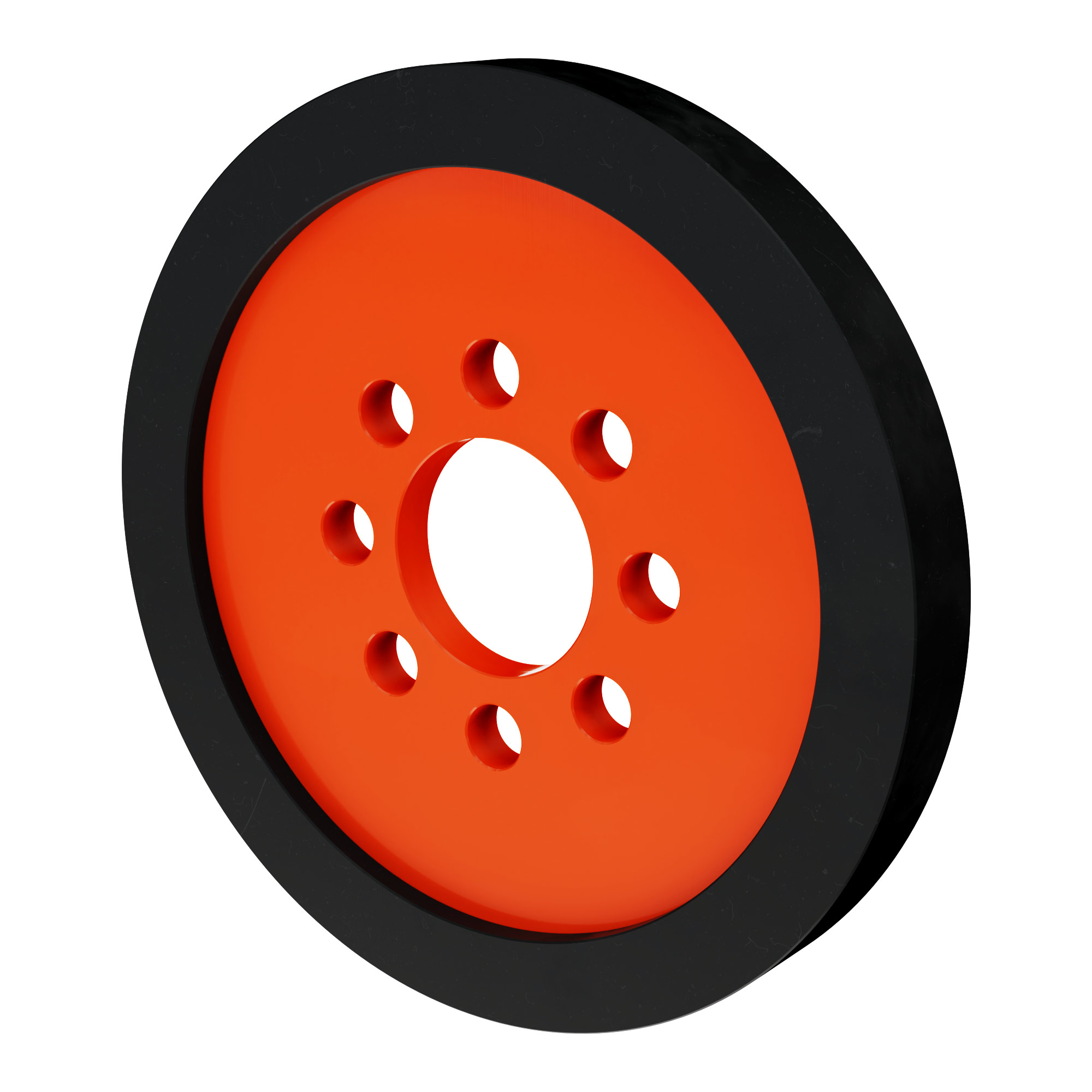 2" Orange Acrylic Disc Wheel - 2 Pack - ServoCity