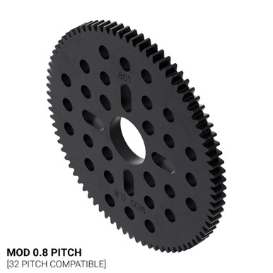 80 Tooth Hub-Mount Gear (MOD 0.8, 4mm Thick Acetal) - ServoCity
