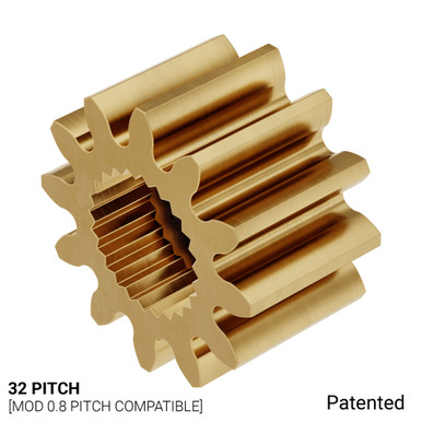 32P, 12 Tooth, 24T C1 Spline Servo Mount Gear (Metal) - ServoCity