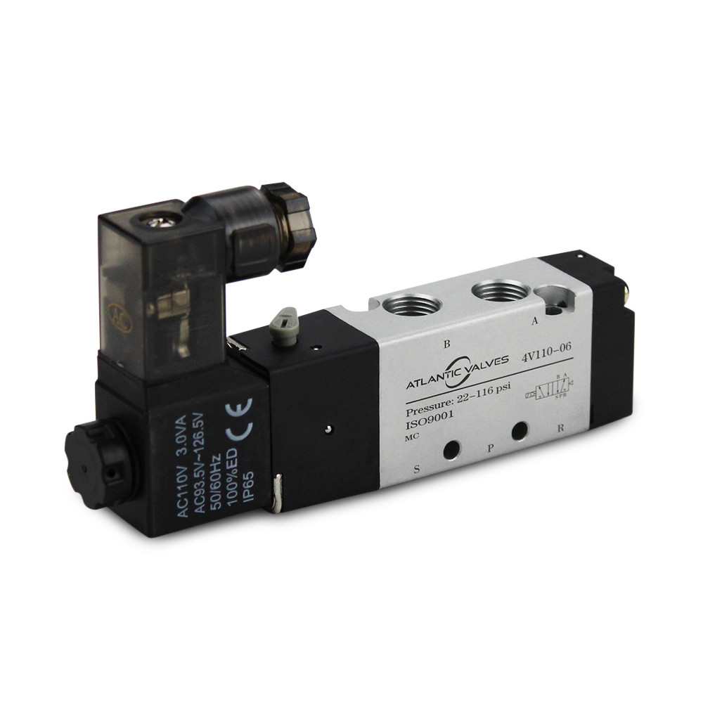 1/8'' 5 Port (4 Way), 2 Position Pneumatic Solenoid Valve