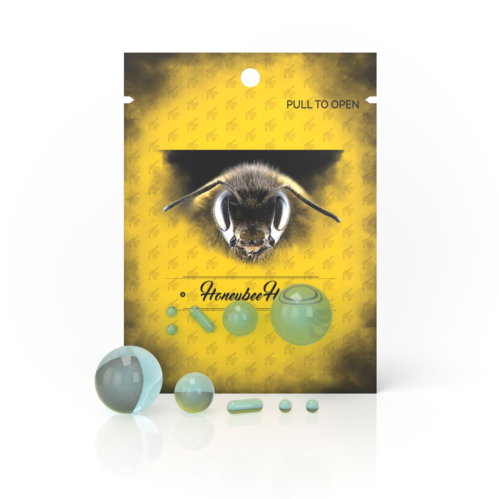 GHOST GLASS DAB MARBLE SET - HONEYBEE HERB WHOLESALE