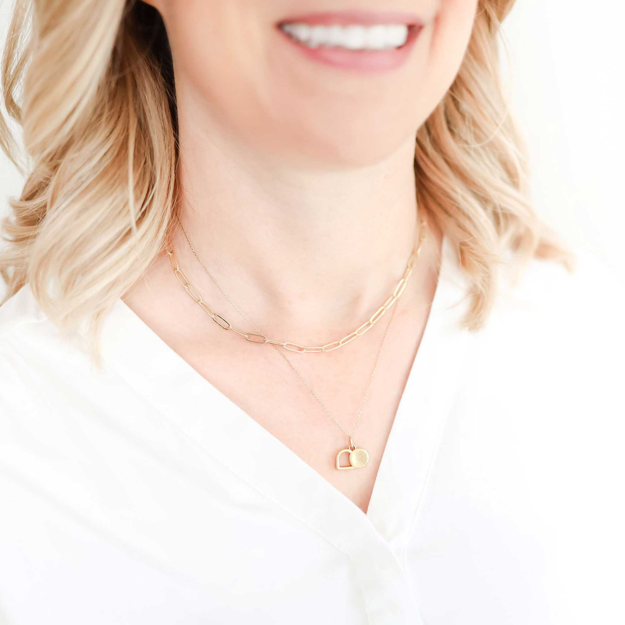 Modern Empty Tomb Pendant in Gold | Bradley Kellie