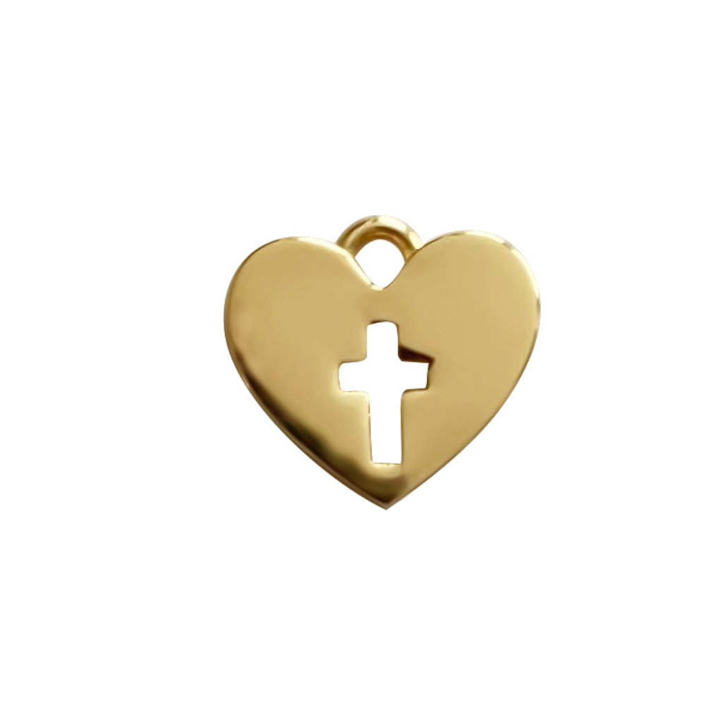 Forever Loved Christian Heart Pendant Gold