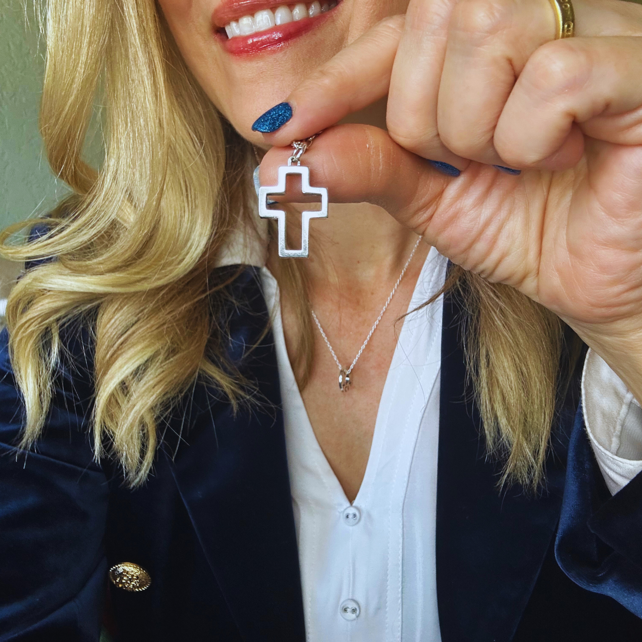Open Cross Pendant in Sterling Silver | Bradley Kellie