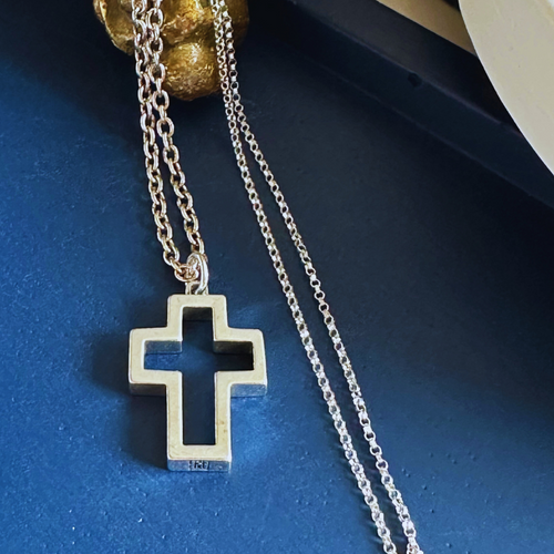 Open Cross Pendant in Sterling Silver | Bradley Kellie