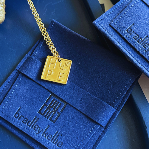Hope Anchored Pendant in Gold | Bradley Kellie