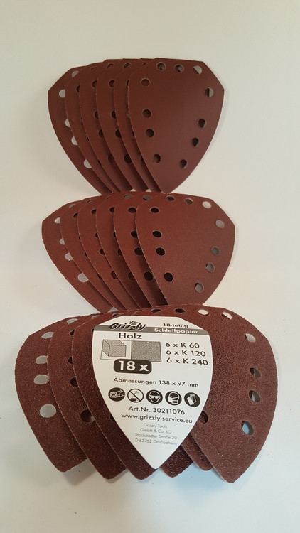 Parkside Sanding Paper set mixed (18pk) - ShopNovo