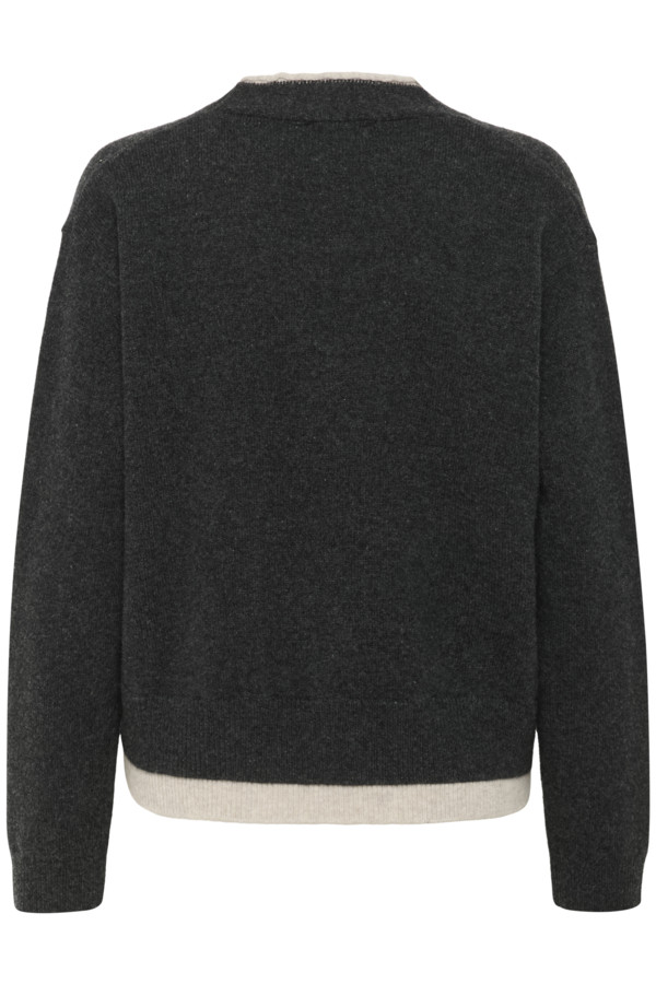 MEW Tracy Dark Grey Knitted Wool Cardigan - Core Southwell