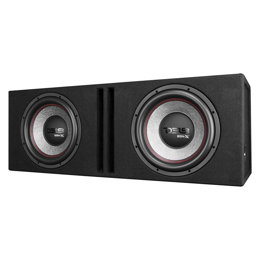 DS18 GENESIS SERIES DUAL 12" LOADED VENTED SUBWOOFER ENCLOSURE - 900W ...