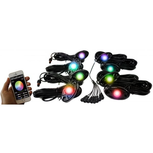 ColorSMART 8-LED Glow Pod BLACK Kit - Smartphone Controlled with Brain ...