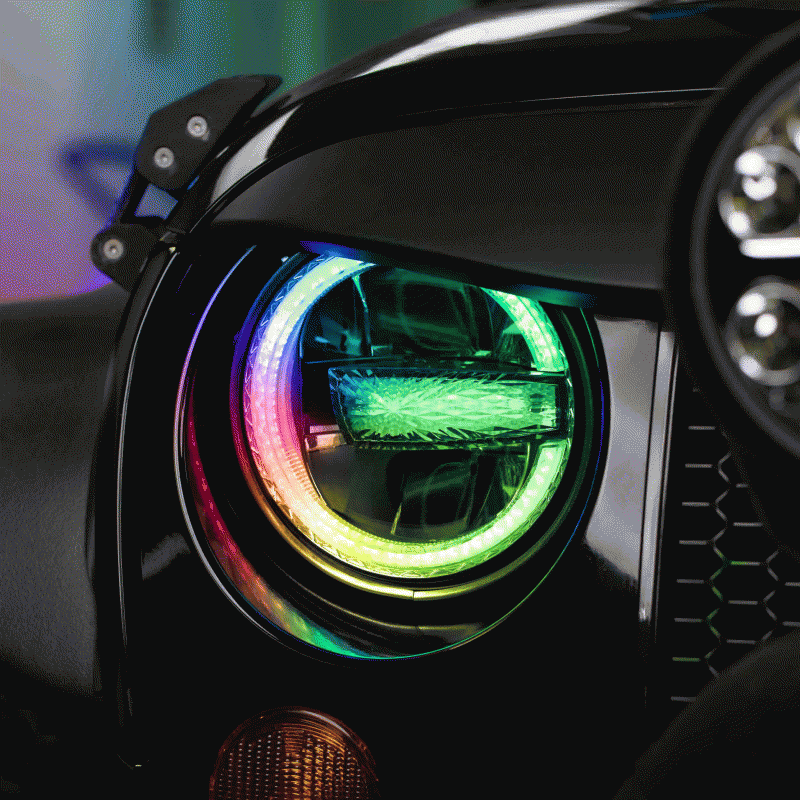 7" Premium Chasing LED Headlights - Fits select Jeeps - Team Marketing ...