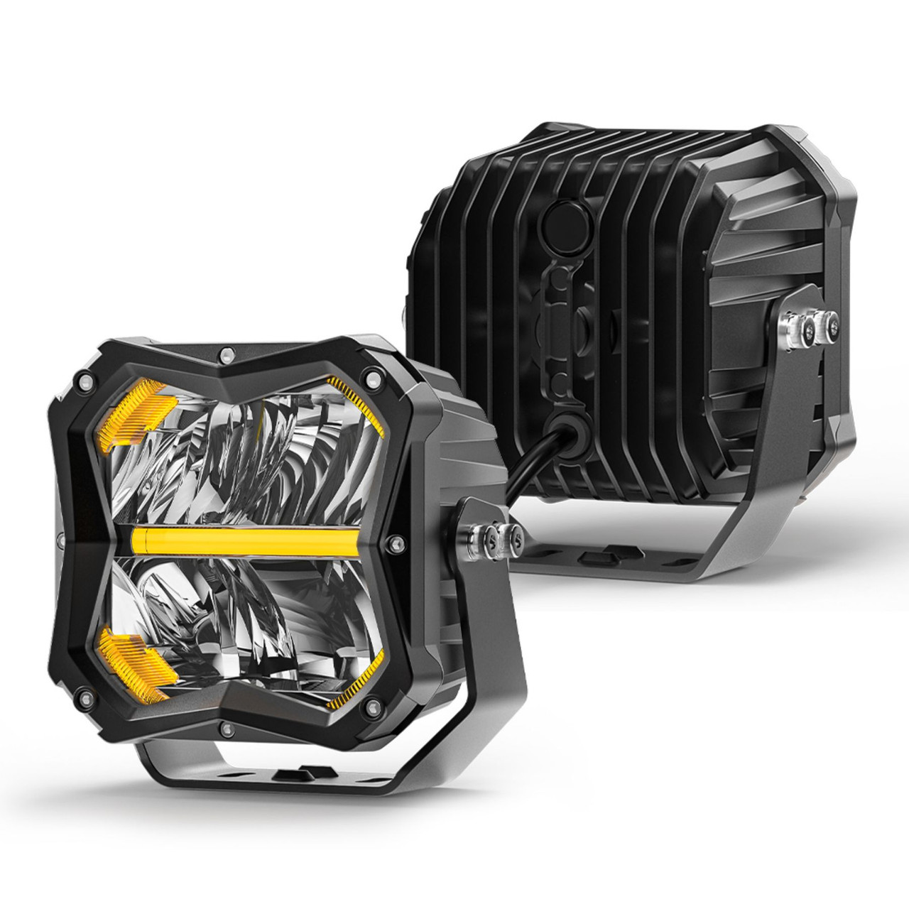 VYPR EXTREME OFFROAD 5" FLOOD HIGH INTENSITY LED LIGHTS WITH AMBER DRL ...