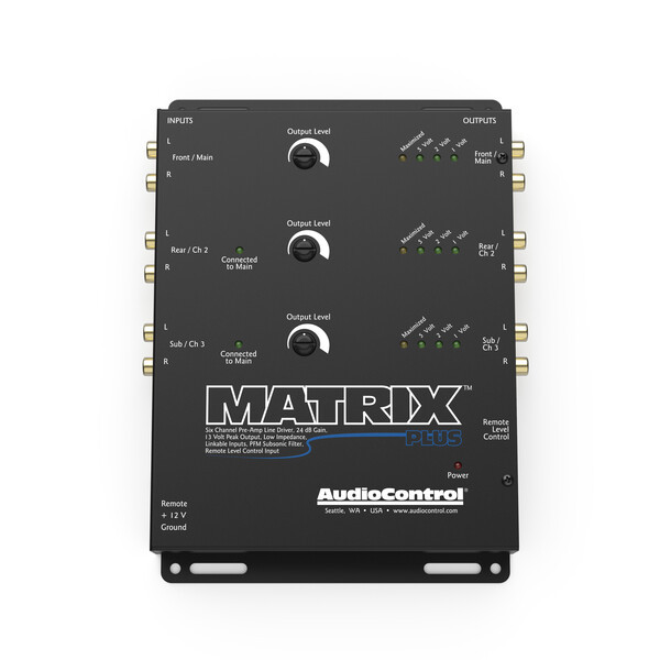AUDIOCONTROL Matrix Plus Six Channel Line Driver BLACK - Team Marketing ...