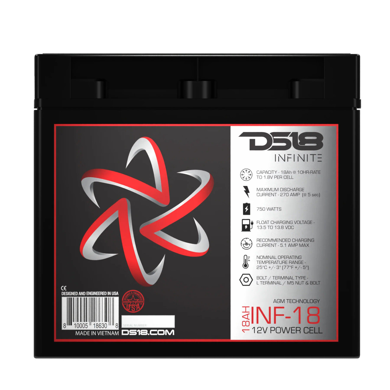 INFINITE 18AH AGM POWER CELL BATTERY - Team Marketing Group, LLC