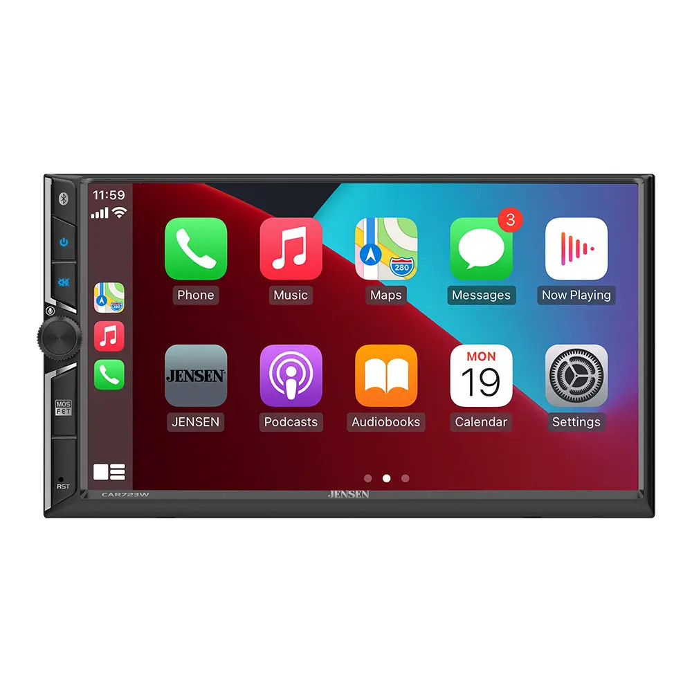 JENSEN 7" TOUCHSCREEN WIRELESS OR WIRED APPLE CARPLAY & ANDROID AUTO ...
