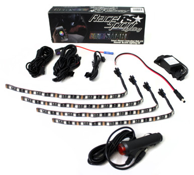 RACESPORT LED Interior RGB Multi-Color Accent Kit ColorSMART Smartphone ...