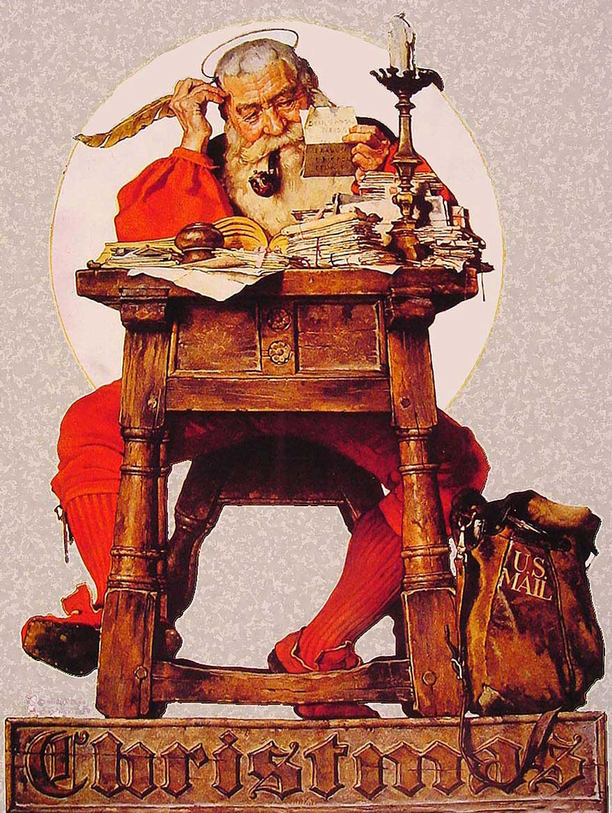 Santa Taking a Break Metal Sign - American Collectibles
