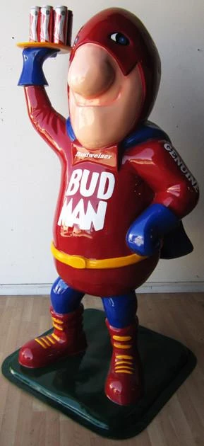 Bud Man Budweiser Beer 77" Tall - American Collectibles