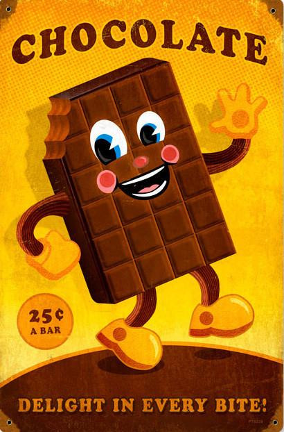 Chocolate Is The Answer Metal Sign - American Collectibles