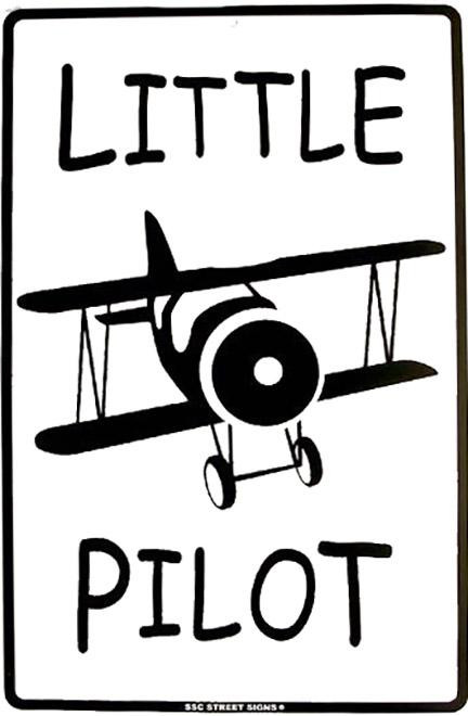 Little Pilot Metal Sign - American Collectibles