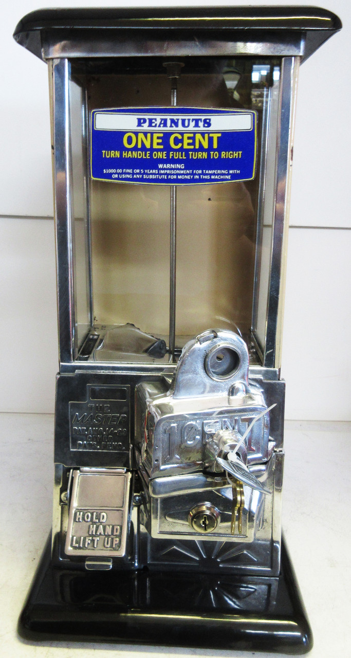 Masters Penny Operated Candy/Peanut Machine tan/black circa 1930's ...