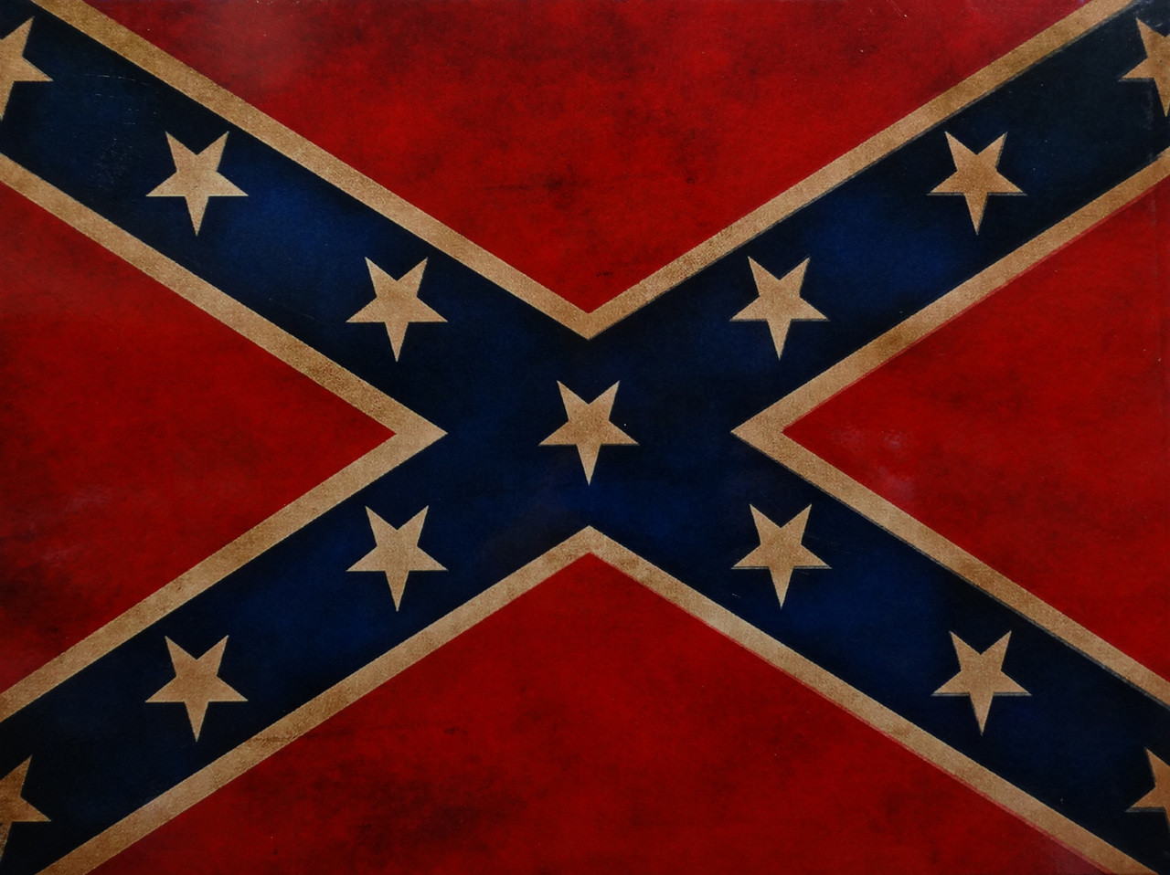 Rustic Southern Flag Metal Sign - American Collectibles