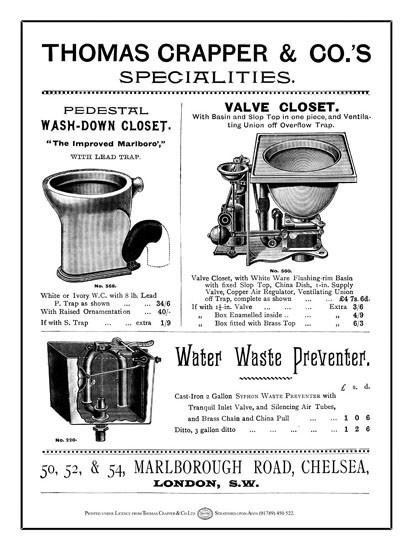 Thomas Crapper & Co. Metal Sign - American Collectibles