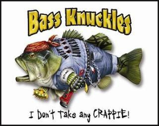 Bass Knuckles (disc) Metal Sign - American Collectibles