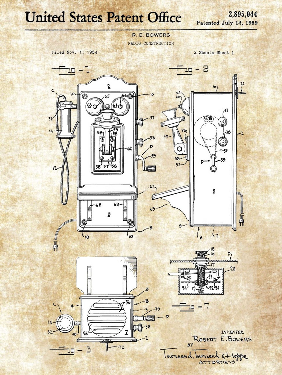 Radio US Patent Metal Sign - American Collectibles