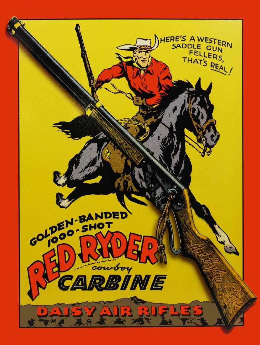 Red Ryder Toy Gun Advertisement Metal Sign - American Collectibles