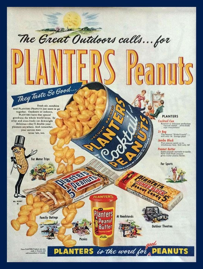 Vintage Style Ad of Planters Peanuts
