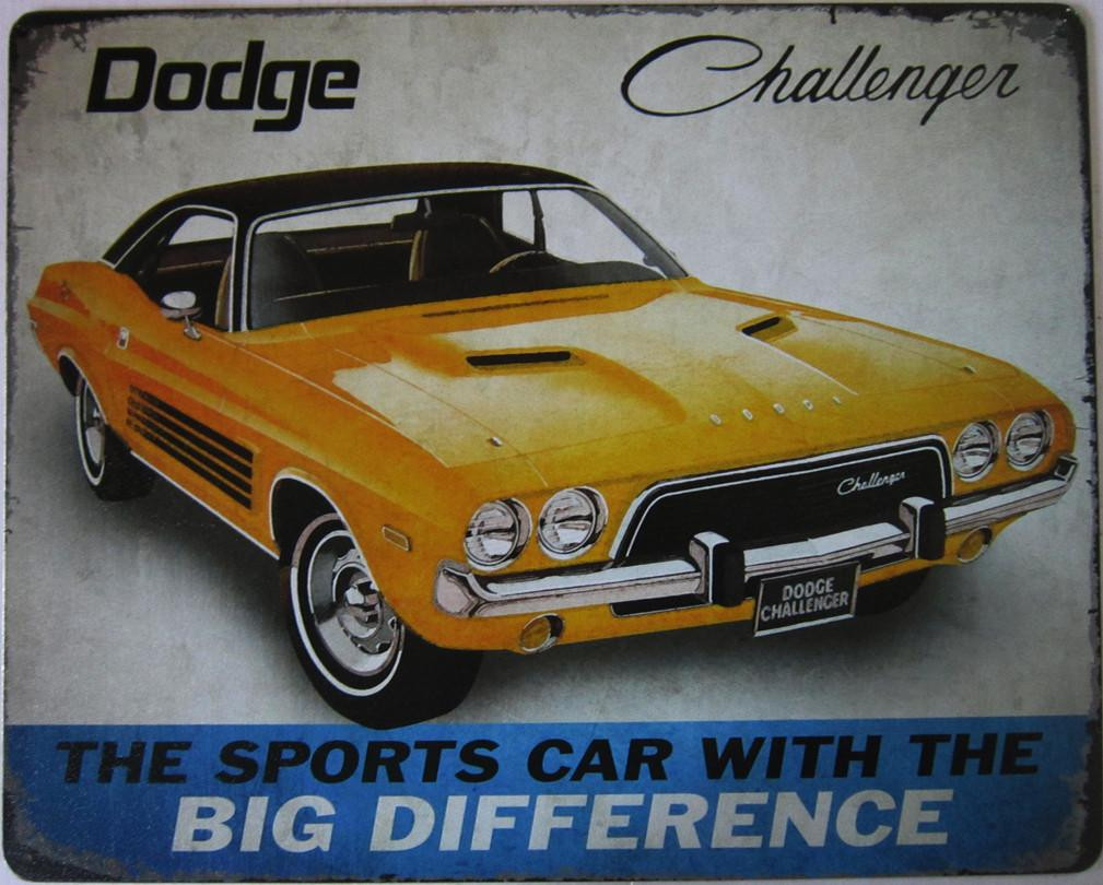 Dodge Challenger Metal Sign - American Collectibles