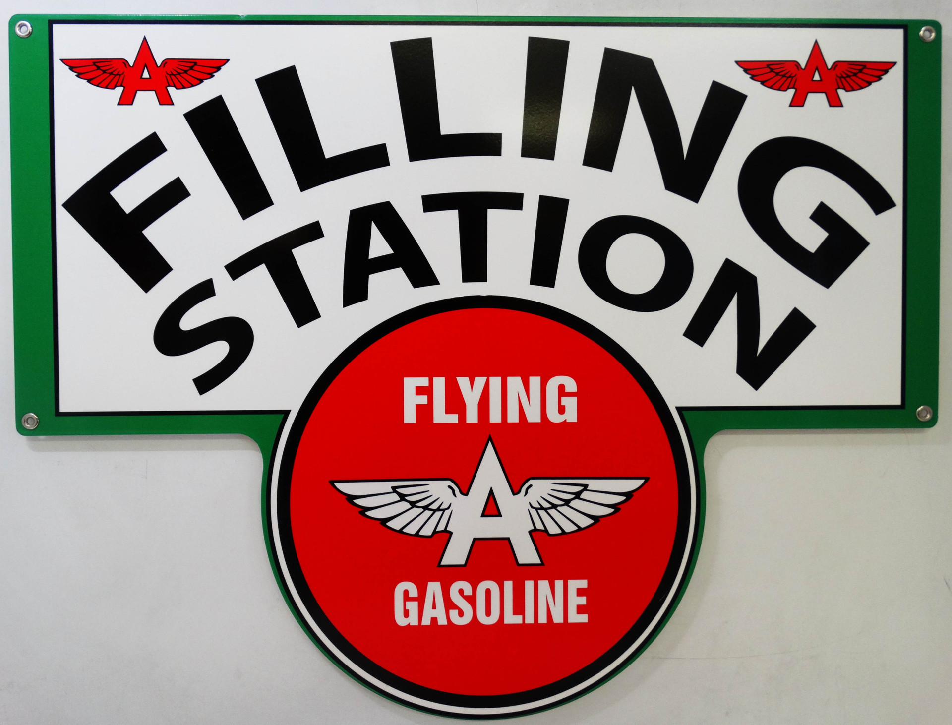 Filling Station Oval Metal Sign - American Collectibles