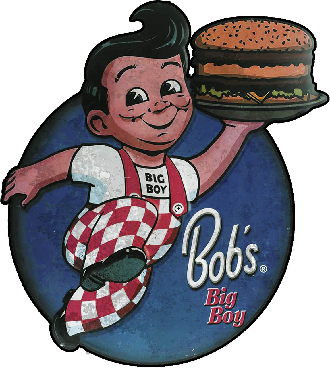 Bob's Big Boy Diner 14" Round Metal Sign - American Collectibles