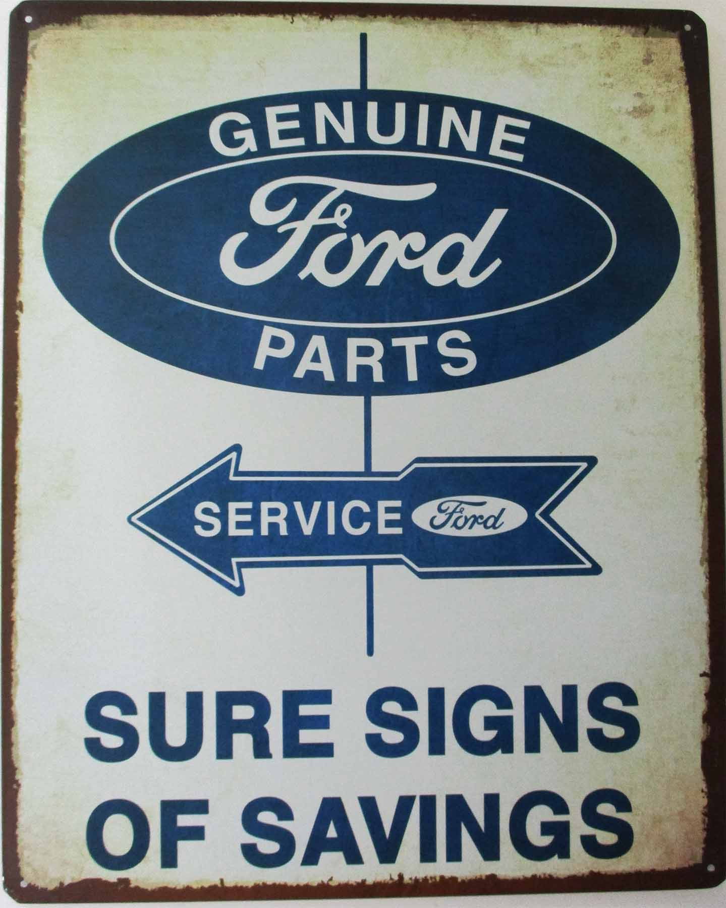 Genuine Ford Parts-Service Metal Sign - American Collectibles