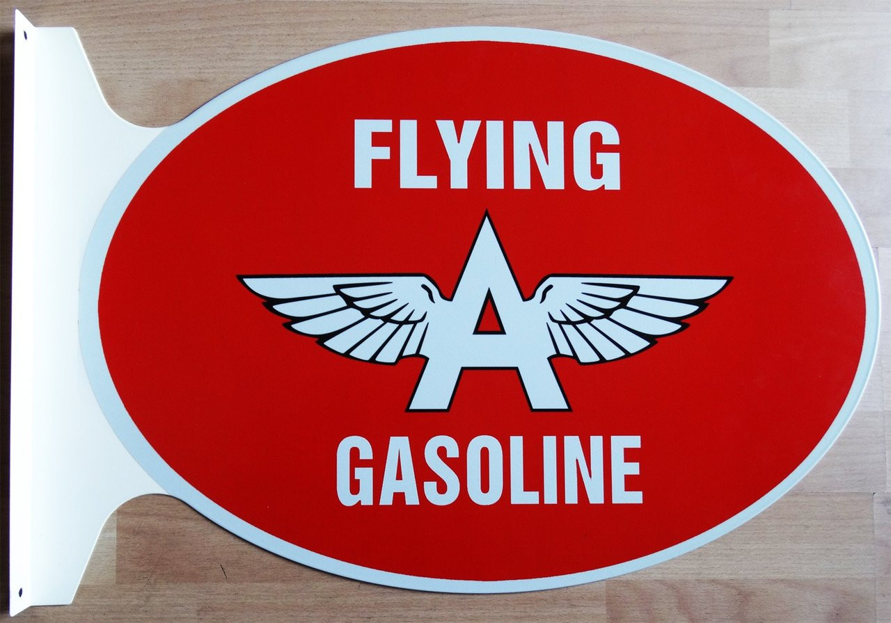 Flying A Service Flange Sign 27" wide by 18" tall - American Collectibles
