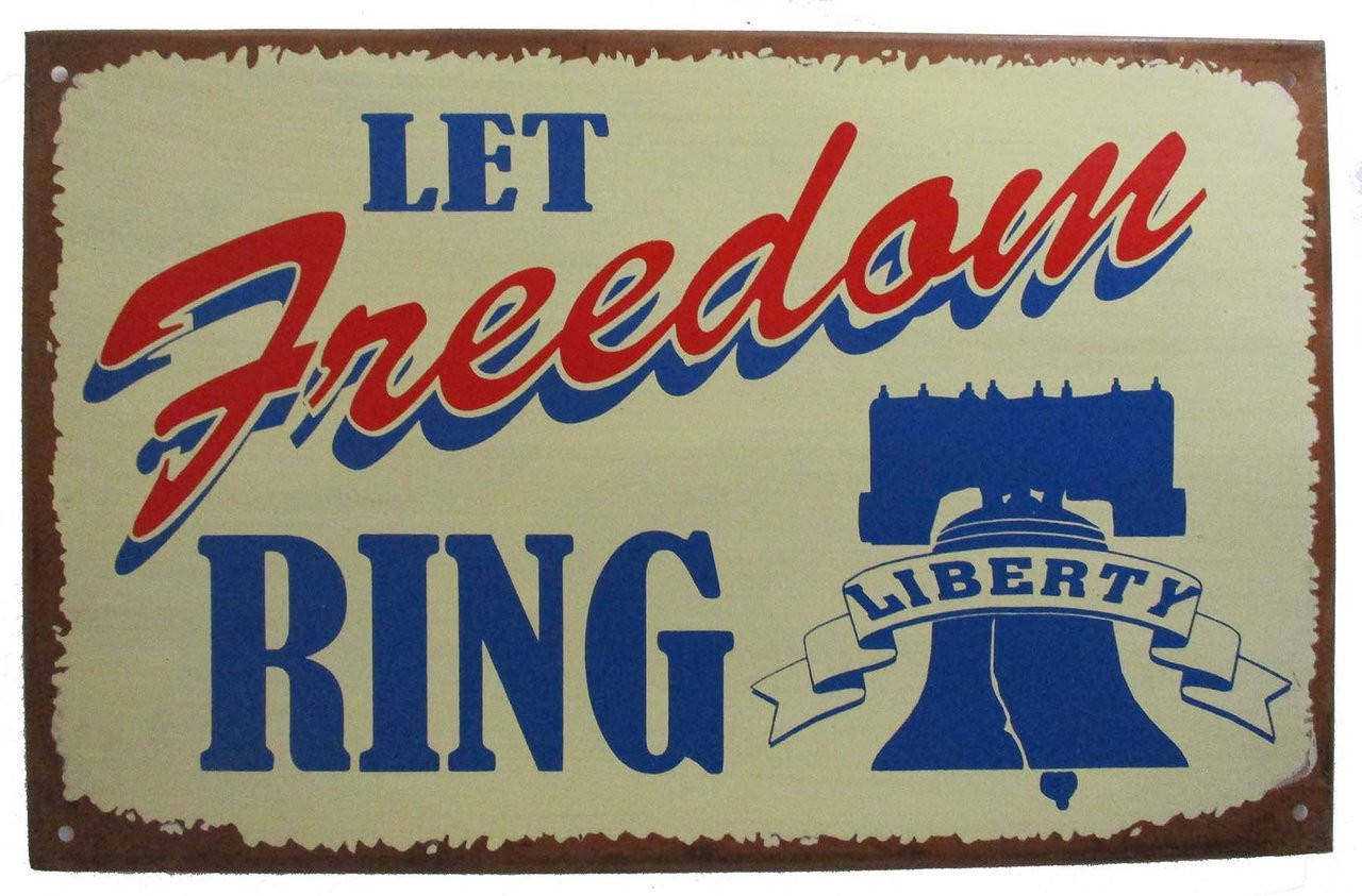 Freedom Isn't Free Vintage Metal Sign - American Collectibles