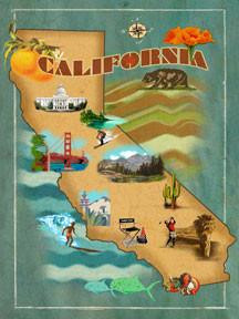 California 101 Metal Sign - American Collectibles