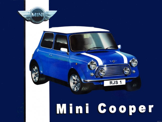 Mini Cooper "S" Metal Sign - American Collectibles