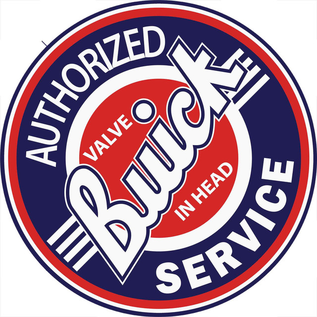 Buick-Authorized Service 14" Round Metal Sign - American Collectibles