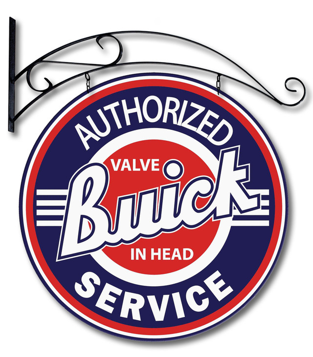 Buick-Authorized Service 14" Round Metal Sign - American Collectibles