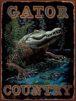 Gator Country Metal Sign - American Collectibles