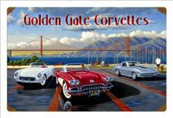 Golden Gate Corvettes Metal Sign - American Collectibles