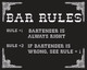 Bar Rules - American Collectibles