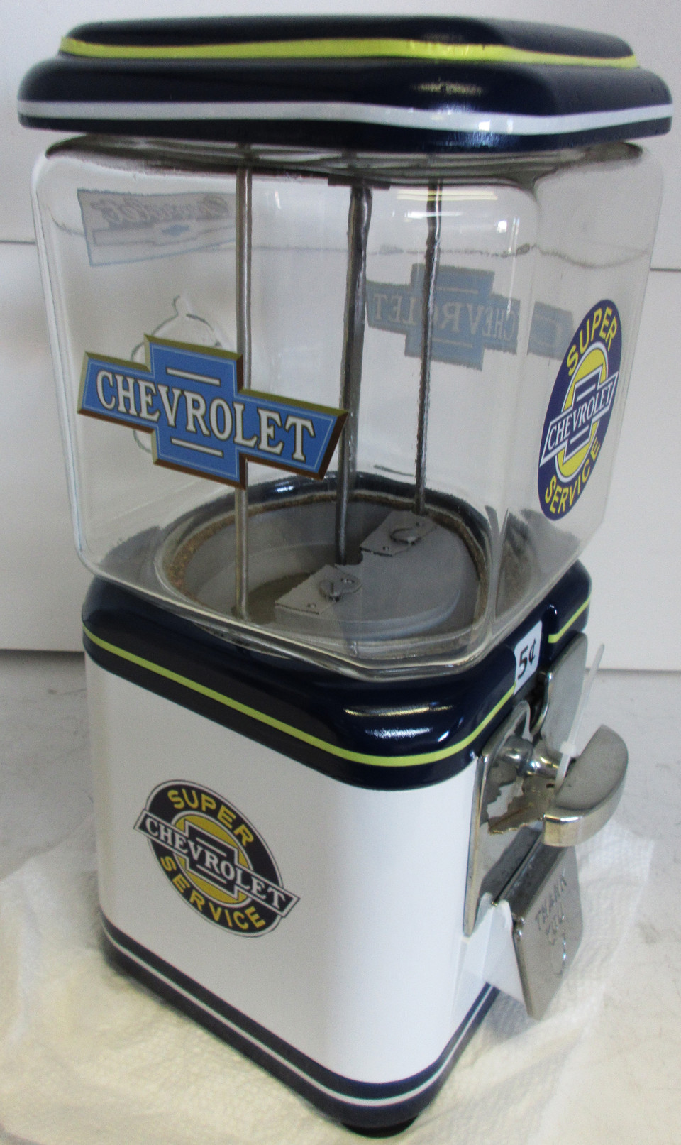Acorn Nickel Round Gum Ball Vend Dispenser Chevrolet Theme Circa 1950's ...